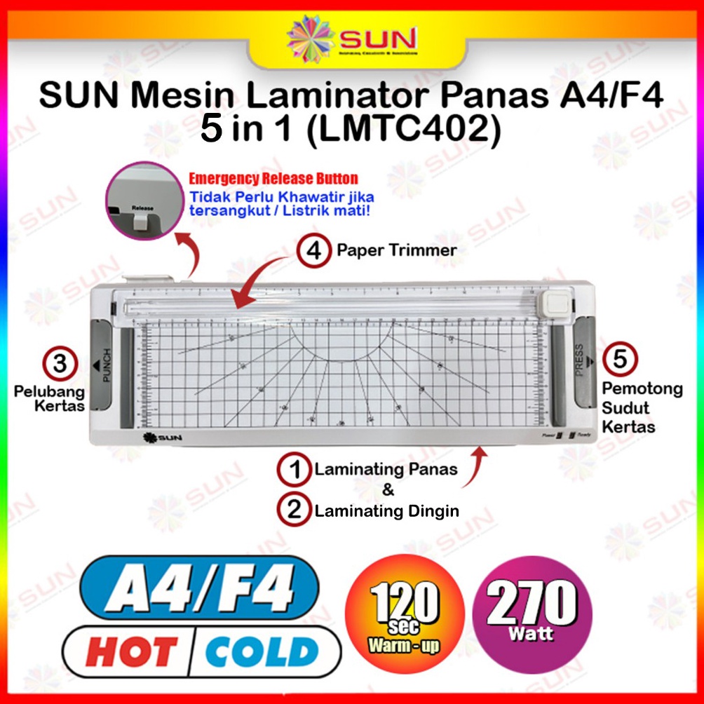 Jual KODE S79A Mesin Laminating SUN A4 F4 24 mm Laminating Panas ...