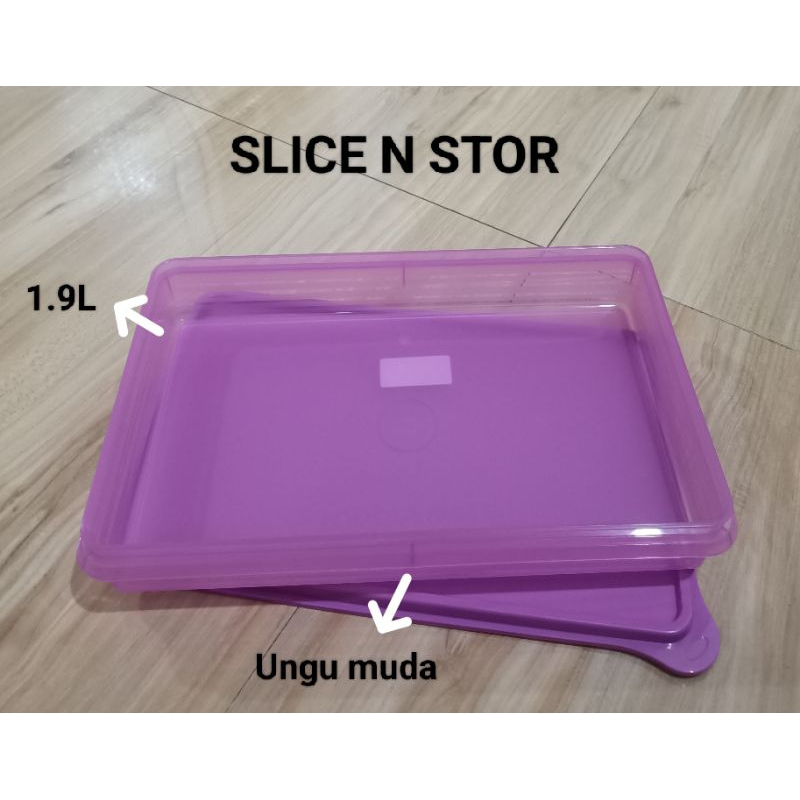 Jual ORIGINAL TUPPERWARE KOTAK KONTAINER KUE SNACK N STOR/SLICE N STOR ...