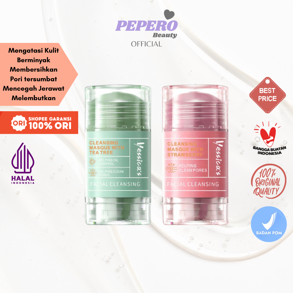 Jual YESSICA’s Clay Stick Mask 50g - Strawberry | Tea Tree Anti Pores ...
