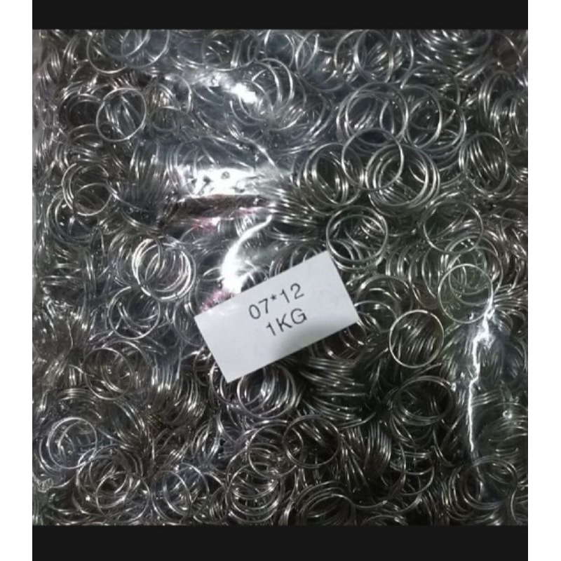 Jual 100 Gram Ring Double/Ring Pengait ukuran 7x12mm Warna Silver ...