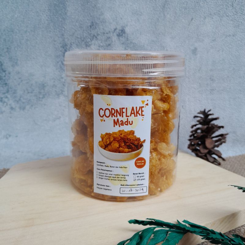 Jual Cornflake Madu Toples/Cornflakes Caramel/Cemilan Sehat/Cemilan ...