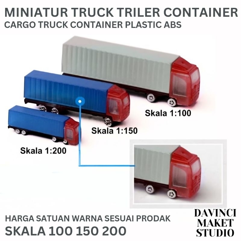 Jual (PLA) Truk Triller Kontainer Skala 100 150 200 Panjang Mobil ...