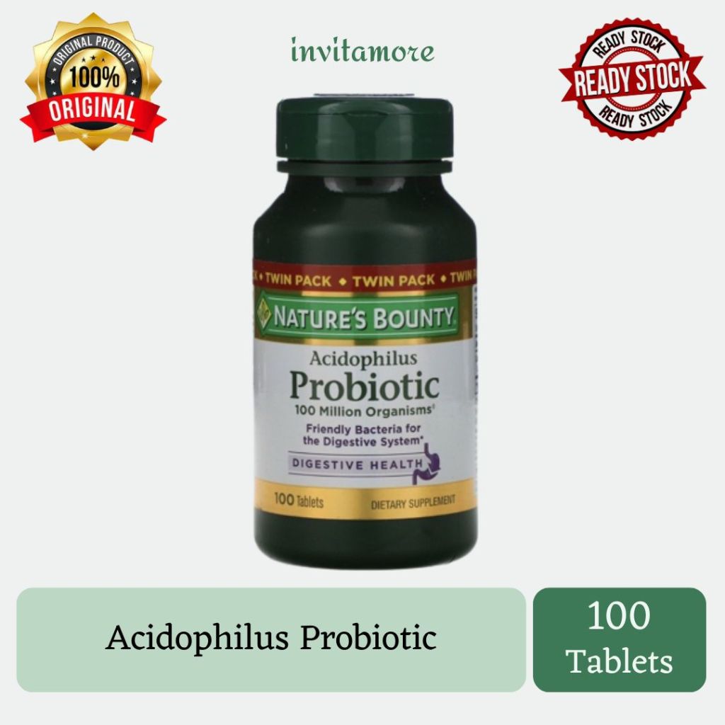 Jual Nature's Bounty Acidophilus Probiotic Probiotik Nature Natures ...