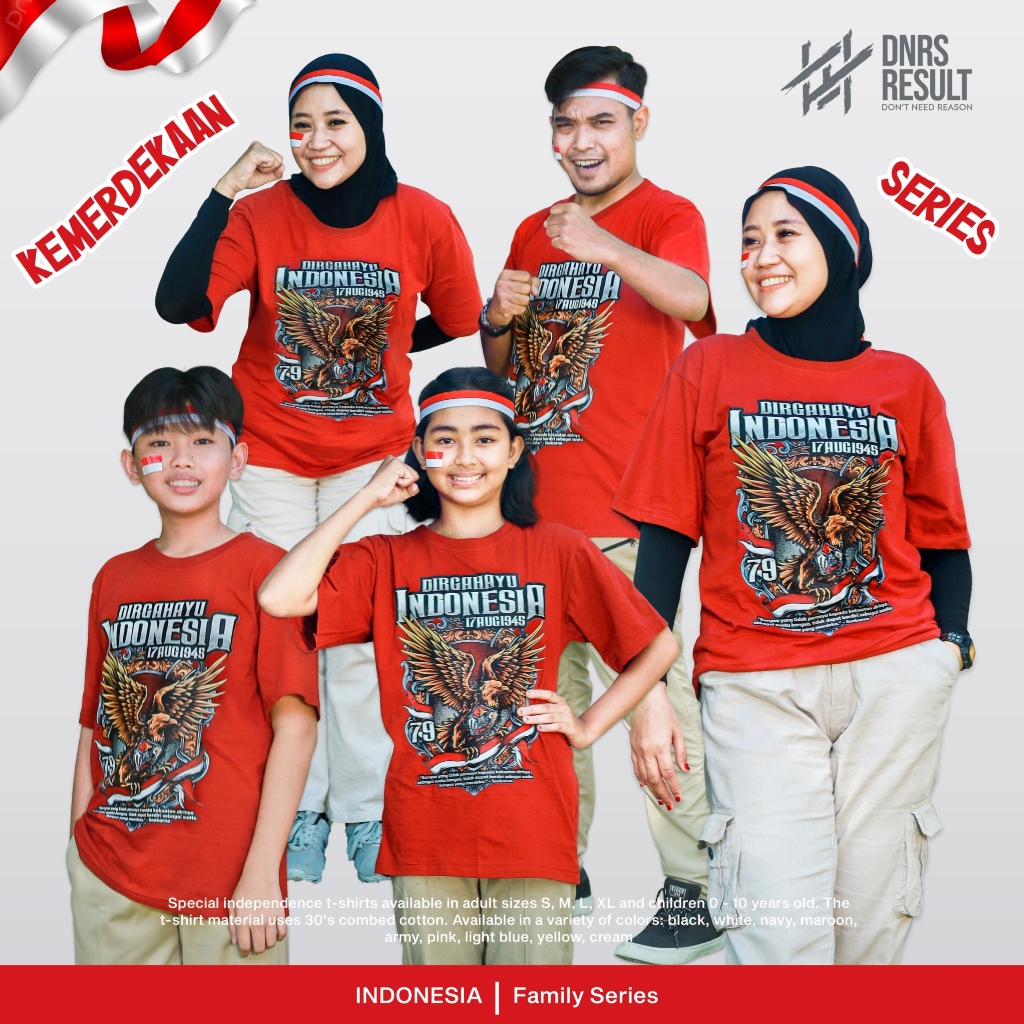 Jual KAOS 17 AGUSTUS 2024 COUPLE FAMILY | Baju Agustusan Kemerdekaan HUT RI Ke 79 Merah Putih ...