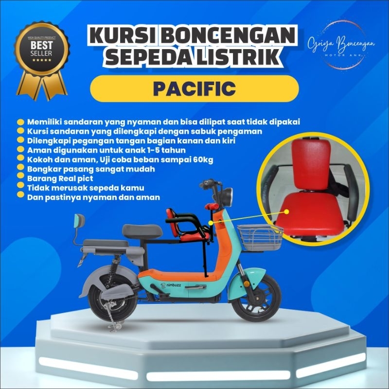 Jual Kursi Boncengan depan Sepeda Listrik anak // boncengan sepeda ...