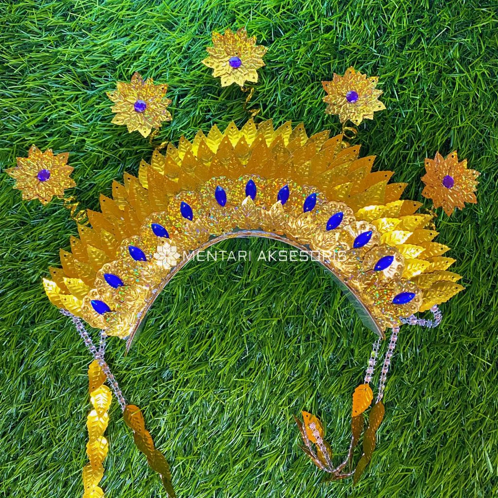 Jual HEMAT! Sunting Mahkota Permata Biru / Mahkota Adat Tari / Kartini ...