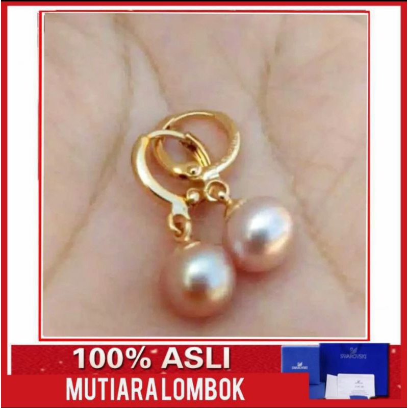 Jual anting mutiara lombok asli perhiasan anting wanita mutiara air ...