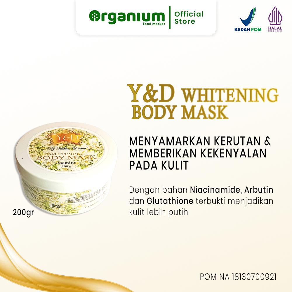 Jual Whitening Body Mask Y&D NDERMA Masker Badan, kulit lebih lembut ...