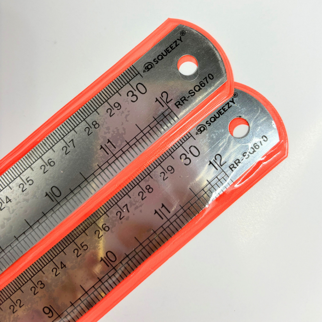 Jual Penggaris Besi Panjang 30 cm SQUEEZY RR-SQ670 Stainless Steel Ruler 12" Inch Murah Ekonomis ...