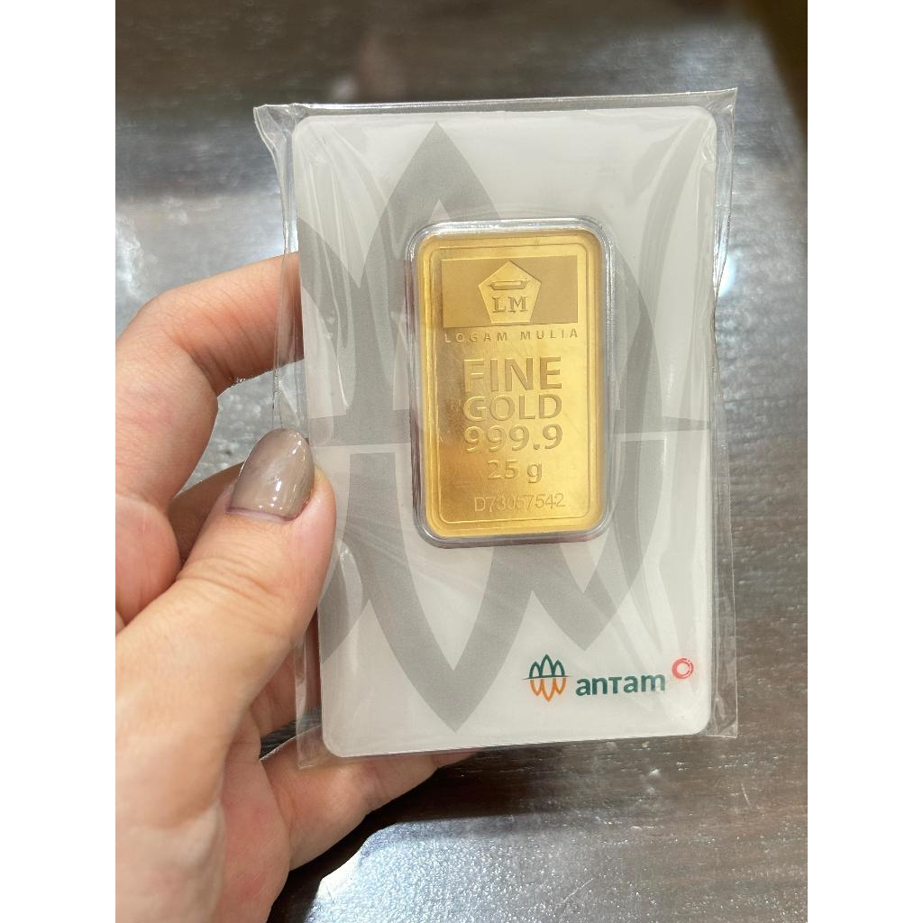 Jual 25 Gram ANTAM LM Logam Mulia Emas Batangan Investasi Press Redmark ...