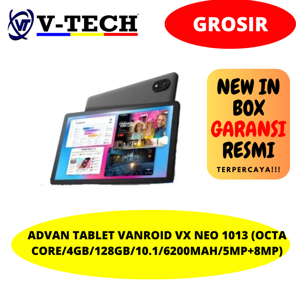 Jual ADVAN TABLET VANROID VX NEO 1013 (OCTA CORE/4GB/128GB/10.1/6200MAH ...
