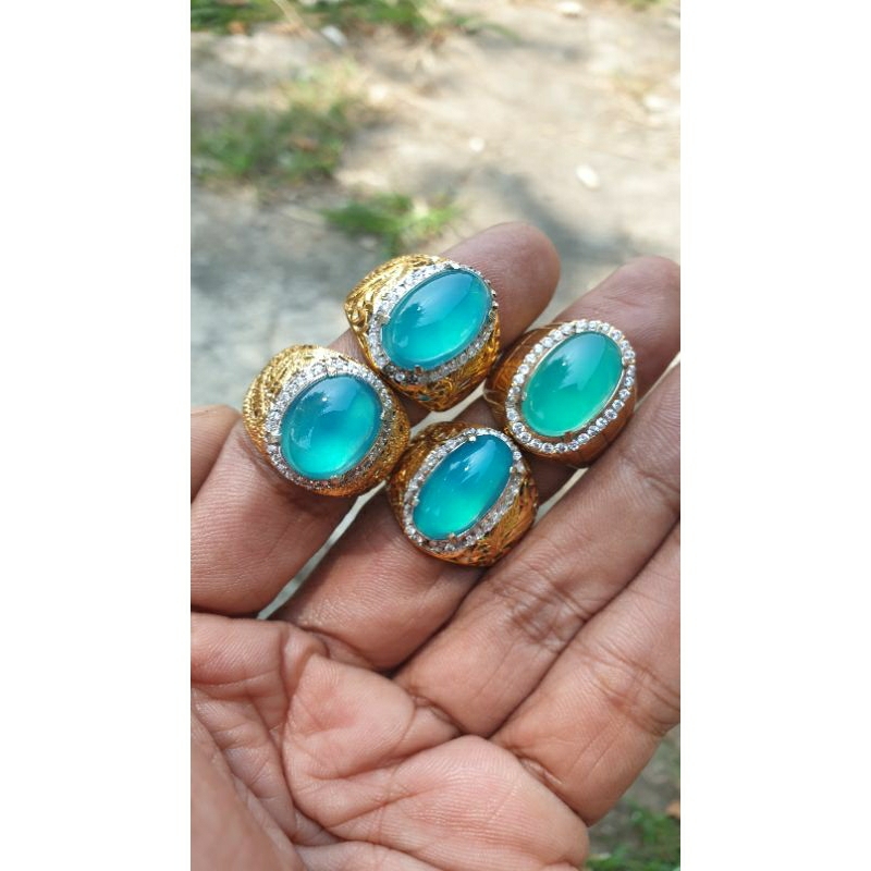 Jual Bacan doko kristal HQ kantoran ring perak | Shopee Indonesia