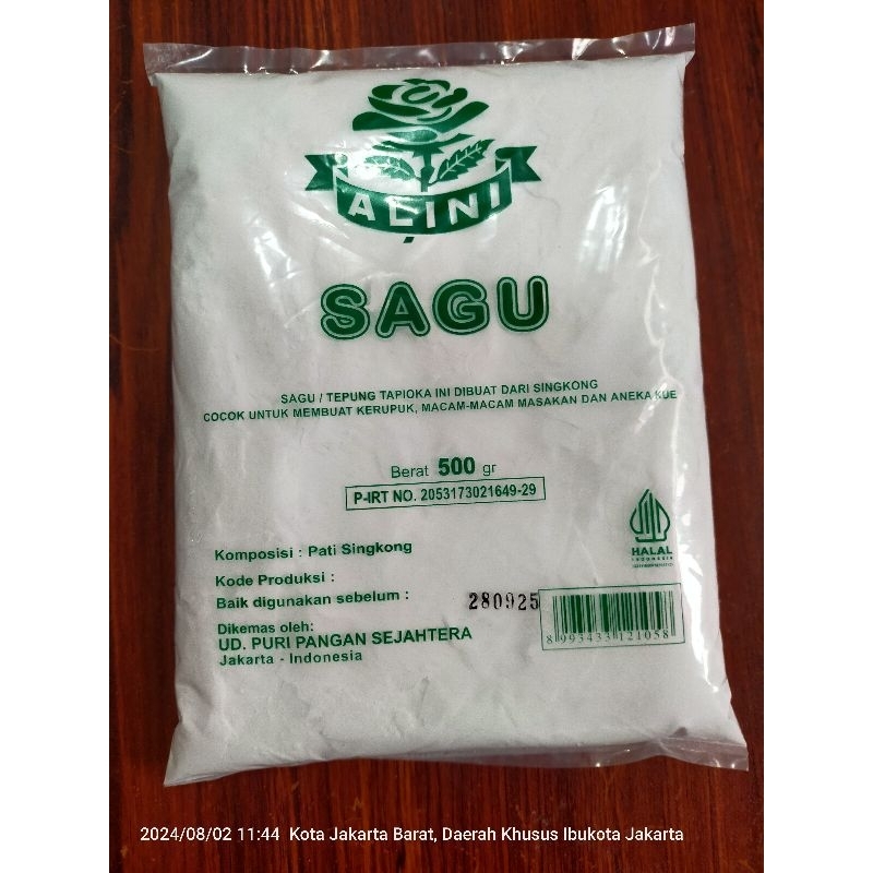 Jual ALINI SAGU 500 GR ( kemasan baru dari alini tepung sagu) | Shopee ...