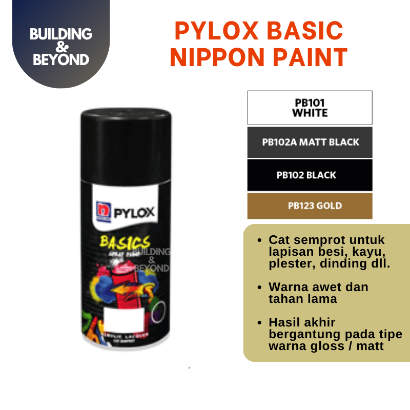 Jual CAT SEMPROT PYLOX BASIC NIPPON PAINT PILOX ACRYLIX LACQUER 300 CC | Shopee Indonesia