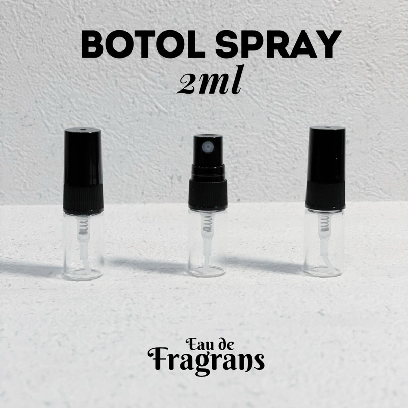 Jual Botol Spray Kaca 2 ml Refilable Atomizer Travel Size / Decant ...