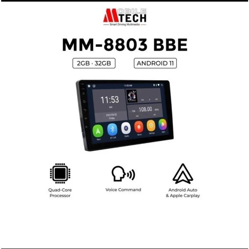 Jual Mtech Head Unit Android Mobil 9 Inchi Ram 2/32gb Voice Command ...