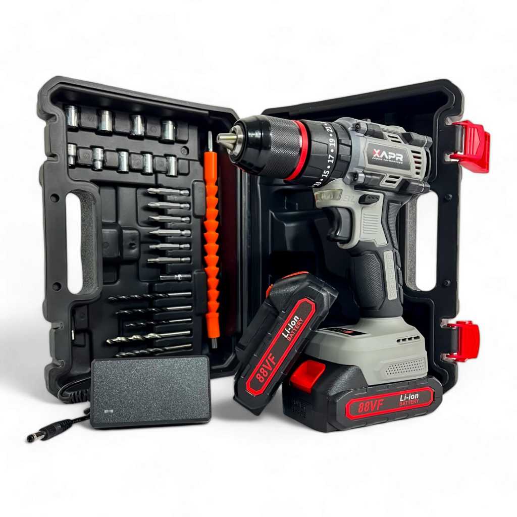Jual APR BOR impact drill BRUSHLESS TYPE AP34+ 13mm keyless mesin bor ...