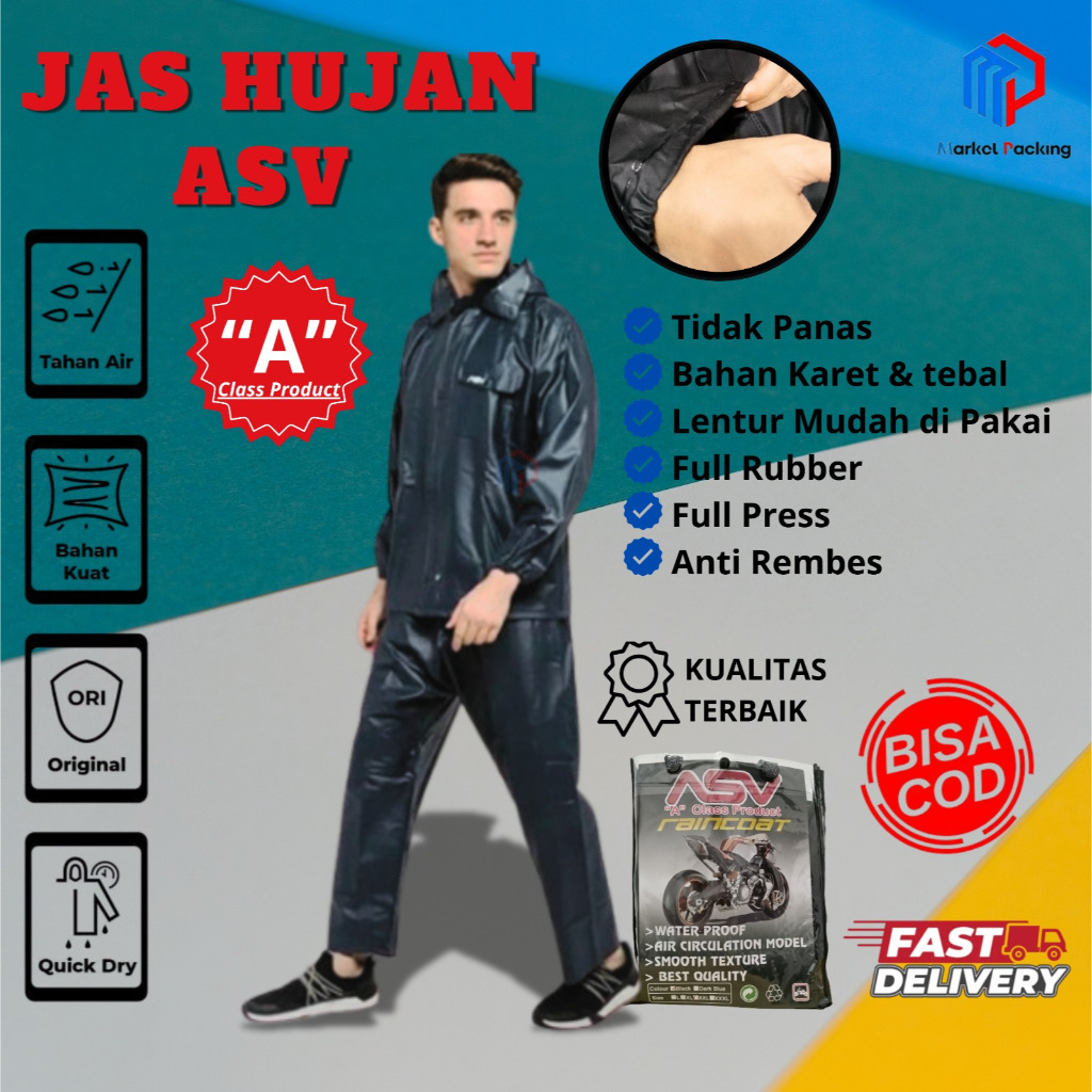 Jual Jas Hujan ASV Original Karet - Mantel Mantol Hujan ASV Original ...