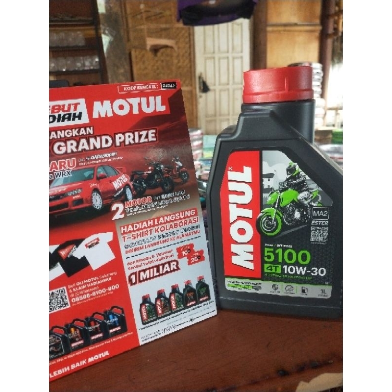 Jual MOTUL OLI 5100 4T 10W/30 OLI MESIN 1 LITER | Shopee Indonesia