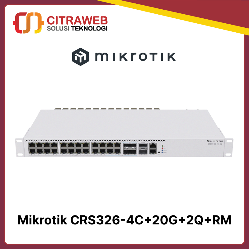 Jual Mikrotik Cloud Router Switch CRS326-4C+20G+2Q+RM CRS326 4C 20G 2Q ...