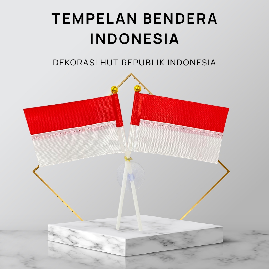 Jual Bendera Tempel Merah Putih / Bendera Tempel Kaca Mobil Merah Putih ...