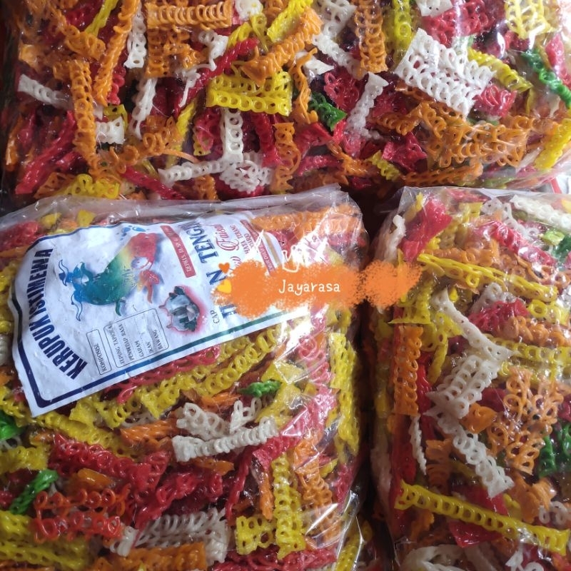 Jual 1Kg, 5Kg KERUPUK TANGGA TARAJE RANTAI WARNA WARNI SEBLAK MENTAH ...