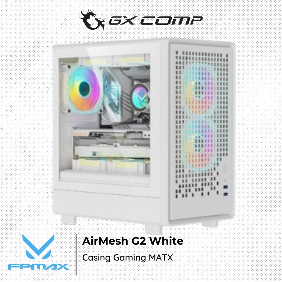Jual FPMAX AirMesh G2 White Free 3 Fan RGB - Casing PC M-ATX | CPU PC Case Gaming | Shopee Indonesia