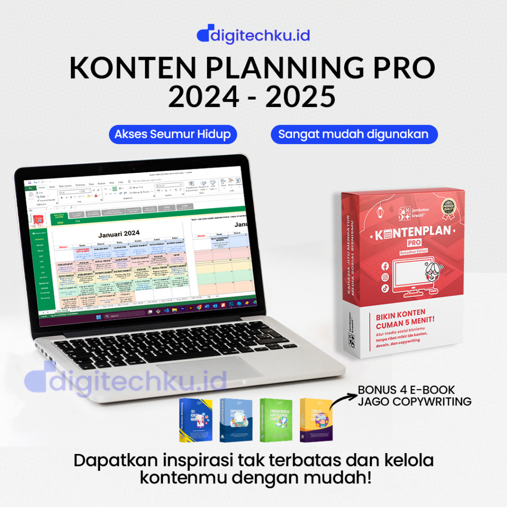 Jual [DT001] KONTEN PLAN PRO PAKET LENGKAP TEMPLATE KALENDER KONTEN 2 ...