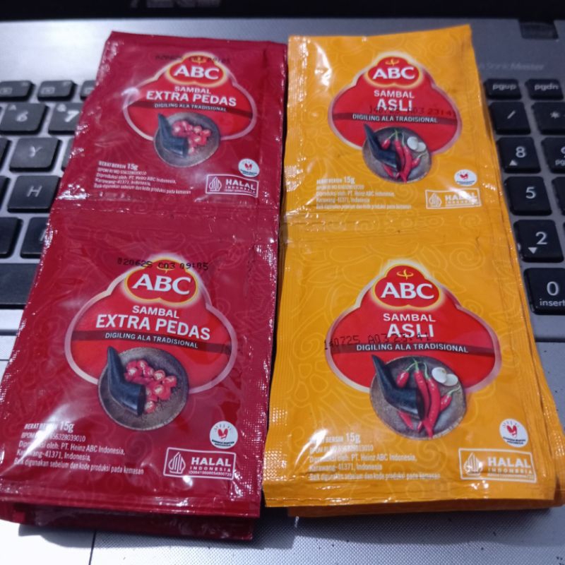 Jual ABC Saus Sambal asli extra pedas 15gr sachet kemasan 1000 (1pcs ...