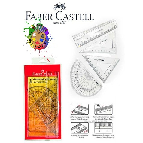 Jual BN - Faber Castell Penggaris Mathematical Drawing Instrument Set ...