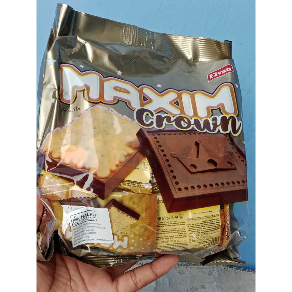 Jual SNACK COKLAT MAXIM CROWN BISCOK (BISKUIT COKLAT) | Shopee Indonesia
