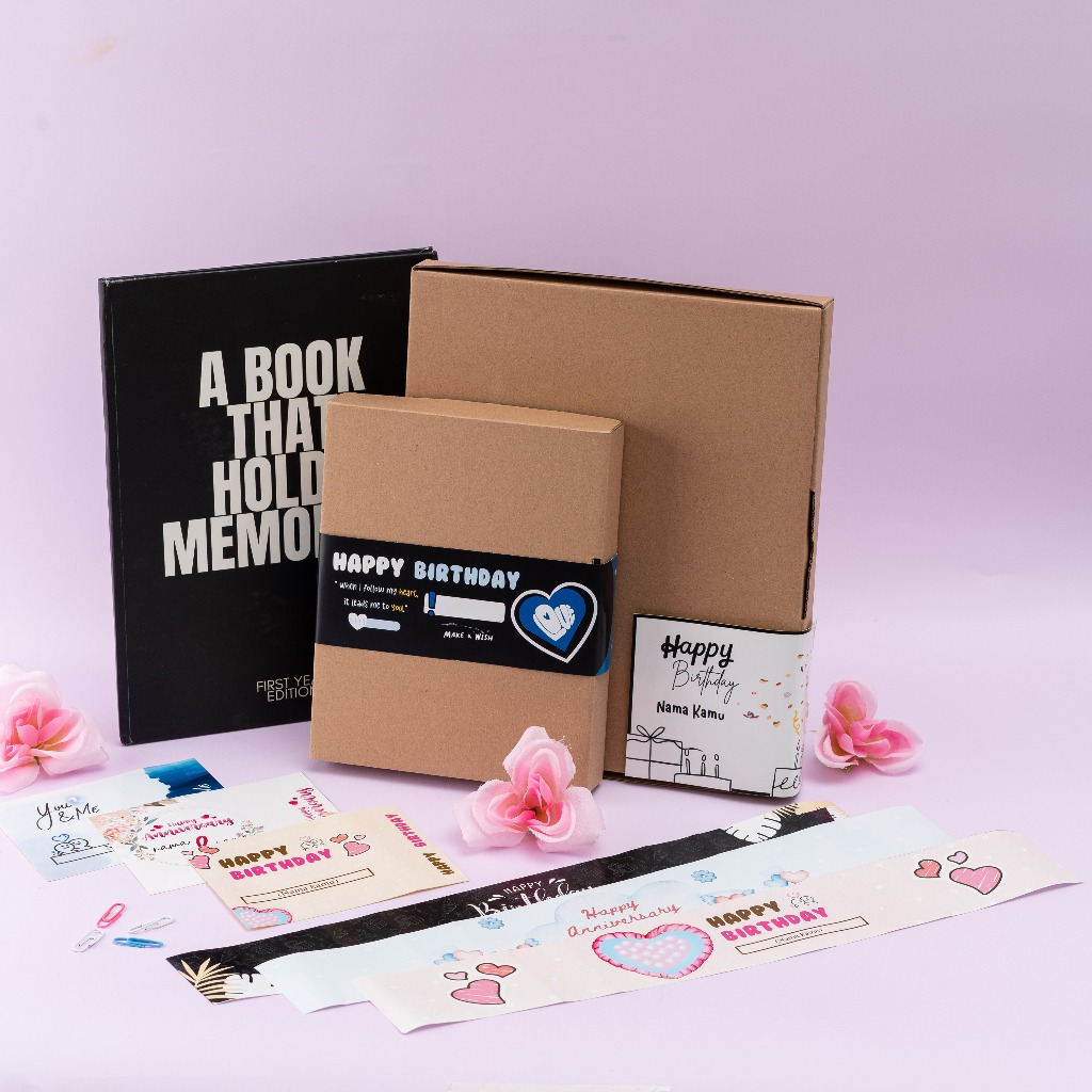 Jual Packagin Box Buku Bucin dengan Sleeve Custom Nama Free Template ...