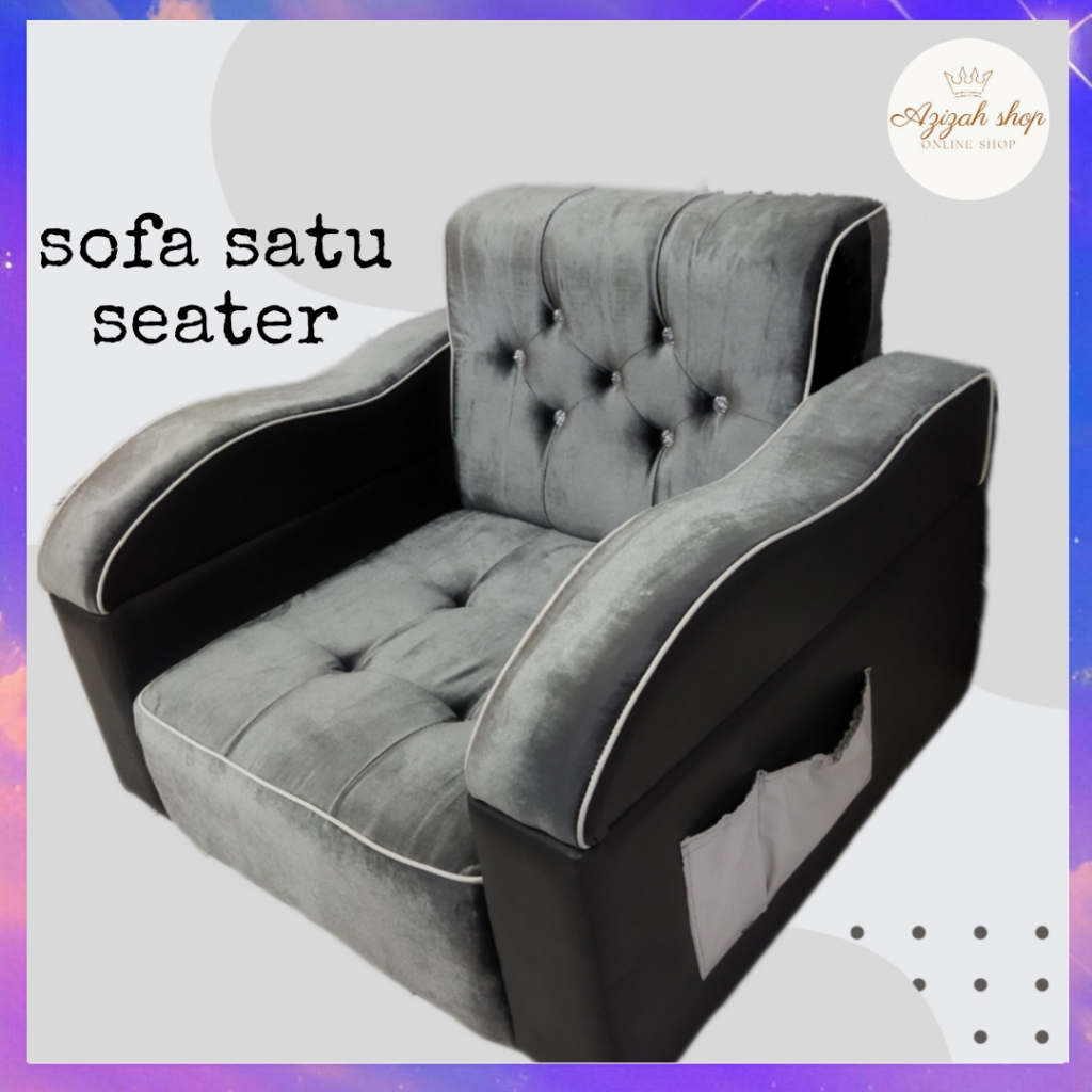 Jual sofa ruang tamu satu seater minimalis /sofa single klasik /sofa ...
