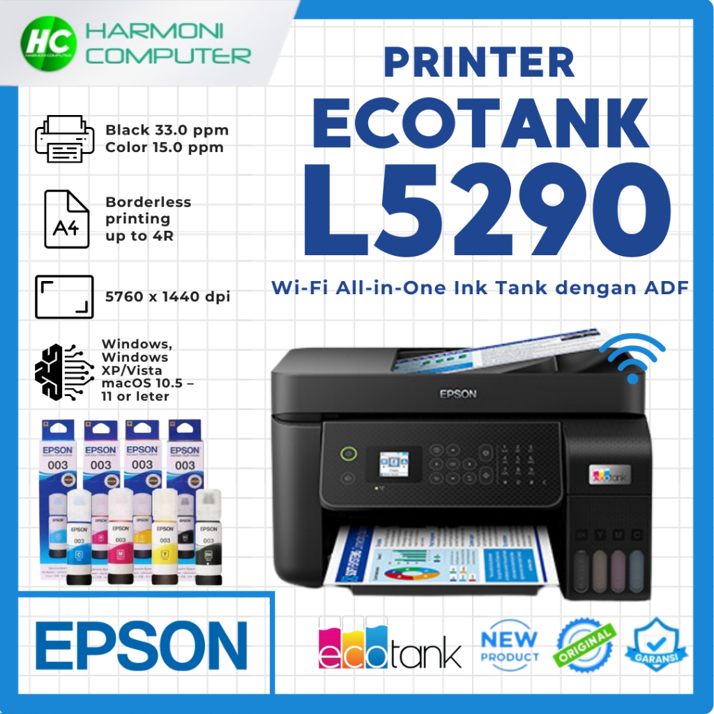 Jual Printer Epson L5290 Wifi Scan F4 All In One Ink Tank Printer