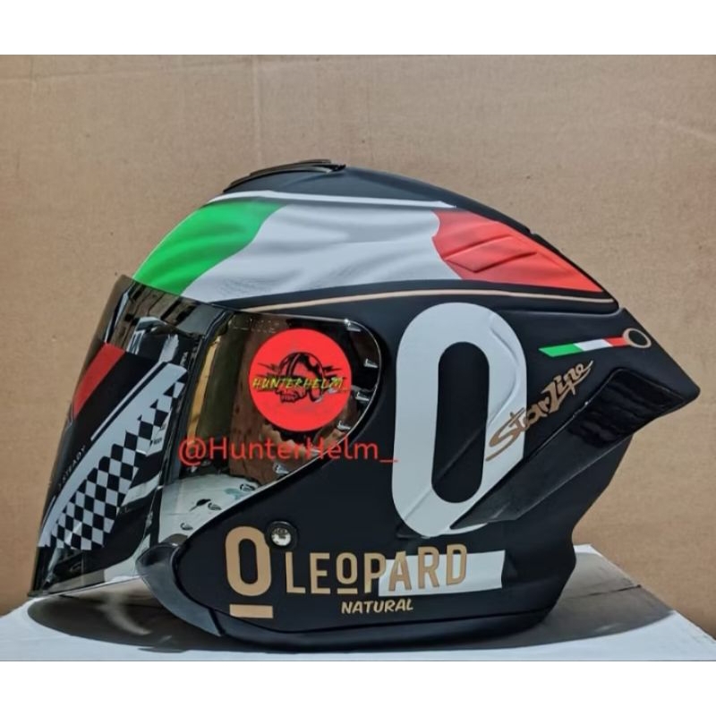 Jual HELM JS ARMOR LEOPARD PAKET GANTENG // JS YAKUZA PRIA DAN WANITA ...