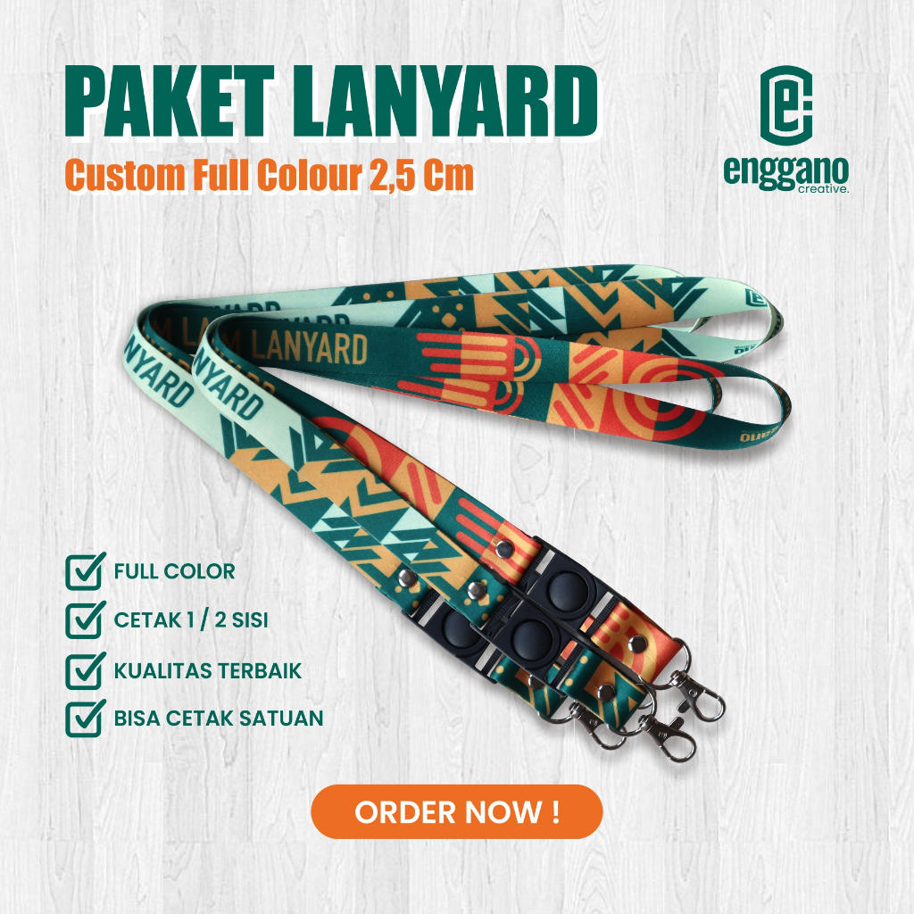 Jual PAKET Cetak Tali Lanyard ID Card Custom Satuan Print Full Color ...