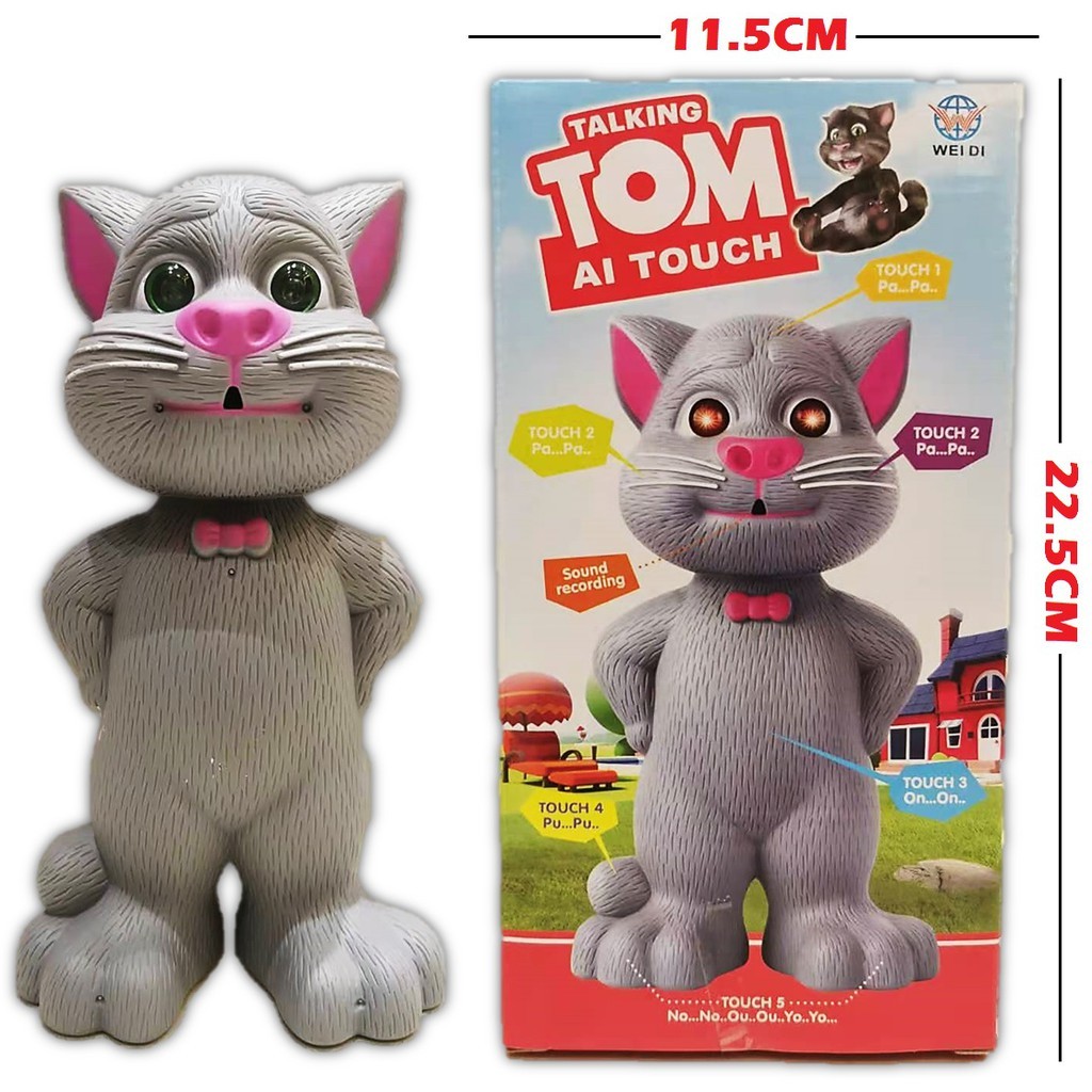 Jual Mainan Anak Talking Tom AI Touch Kucing Berbicara | Shopee Indonesia
