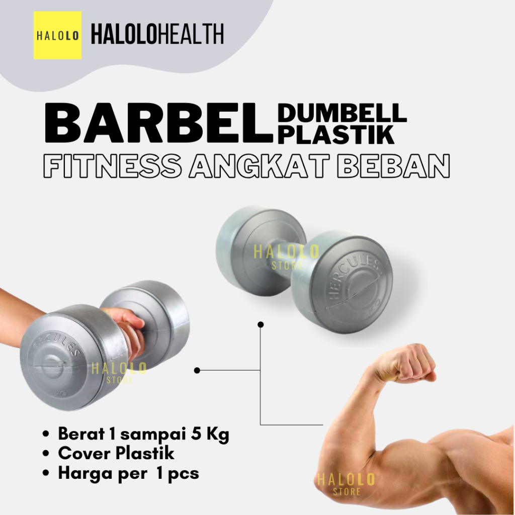 Jual Barbel Dumble Plastik 1 sampai 5 Kg Barbel Fitness Murah ...