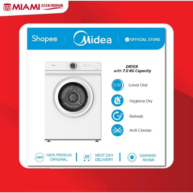 Jual Midea MD100A70 Tumble Dryer Kapasitas 7 Kg Model - Mesin Pengering ...