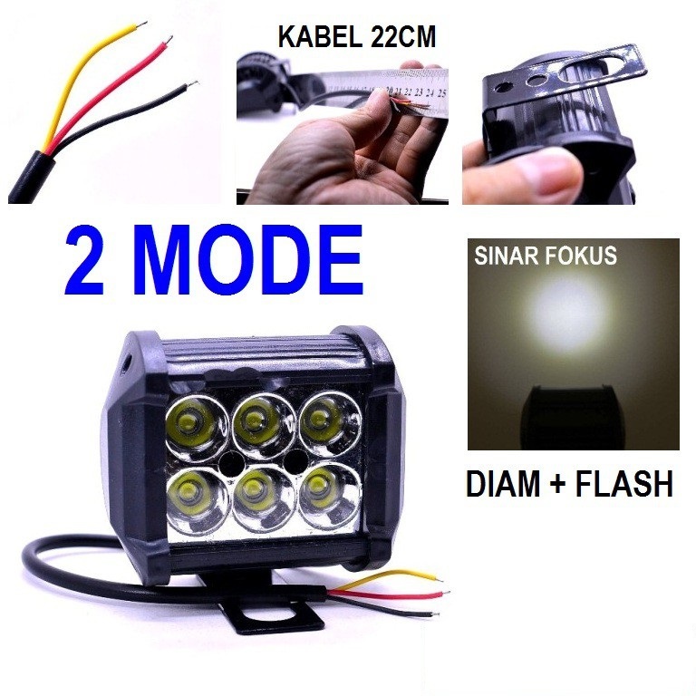 Jual LED KOTAK 6 MATA Cod Lampu Kotak Led Sorot 6 Mata Tembak 2 Mode ...
