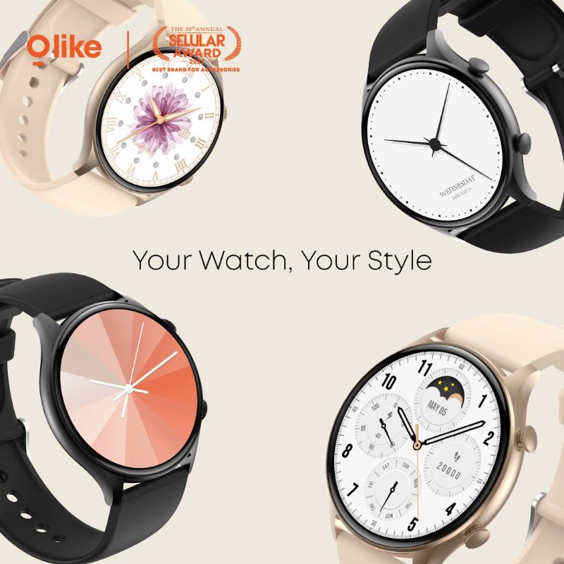 Jual Olike Smartwatch FW2 Black and Champagne Gold | Shopee Indonesia