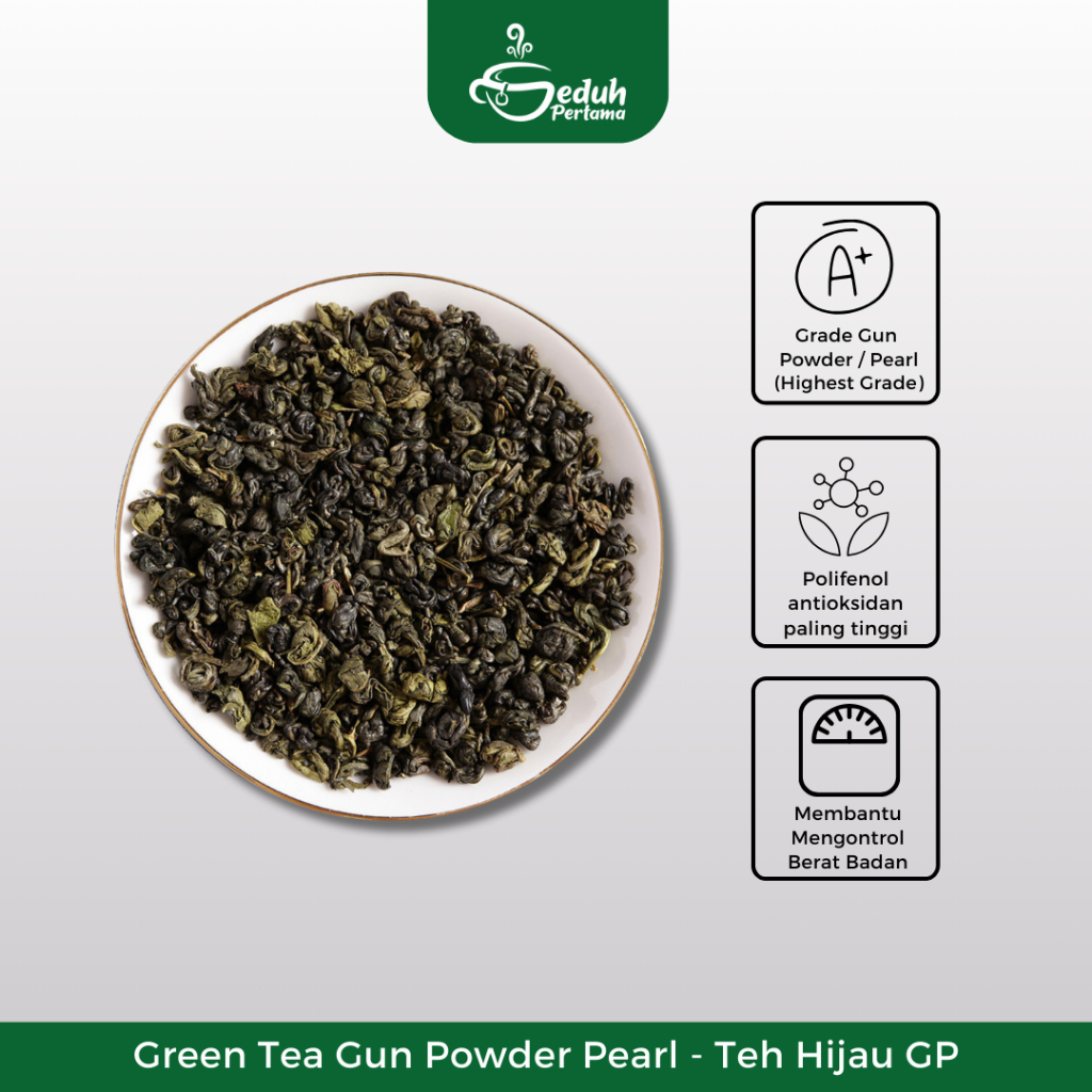 Jual Green Tea Teh Hijau GP Gun Powder Pearl Highest Grade untuk Diet ...