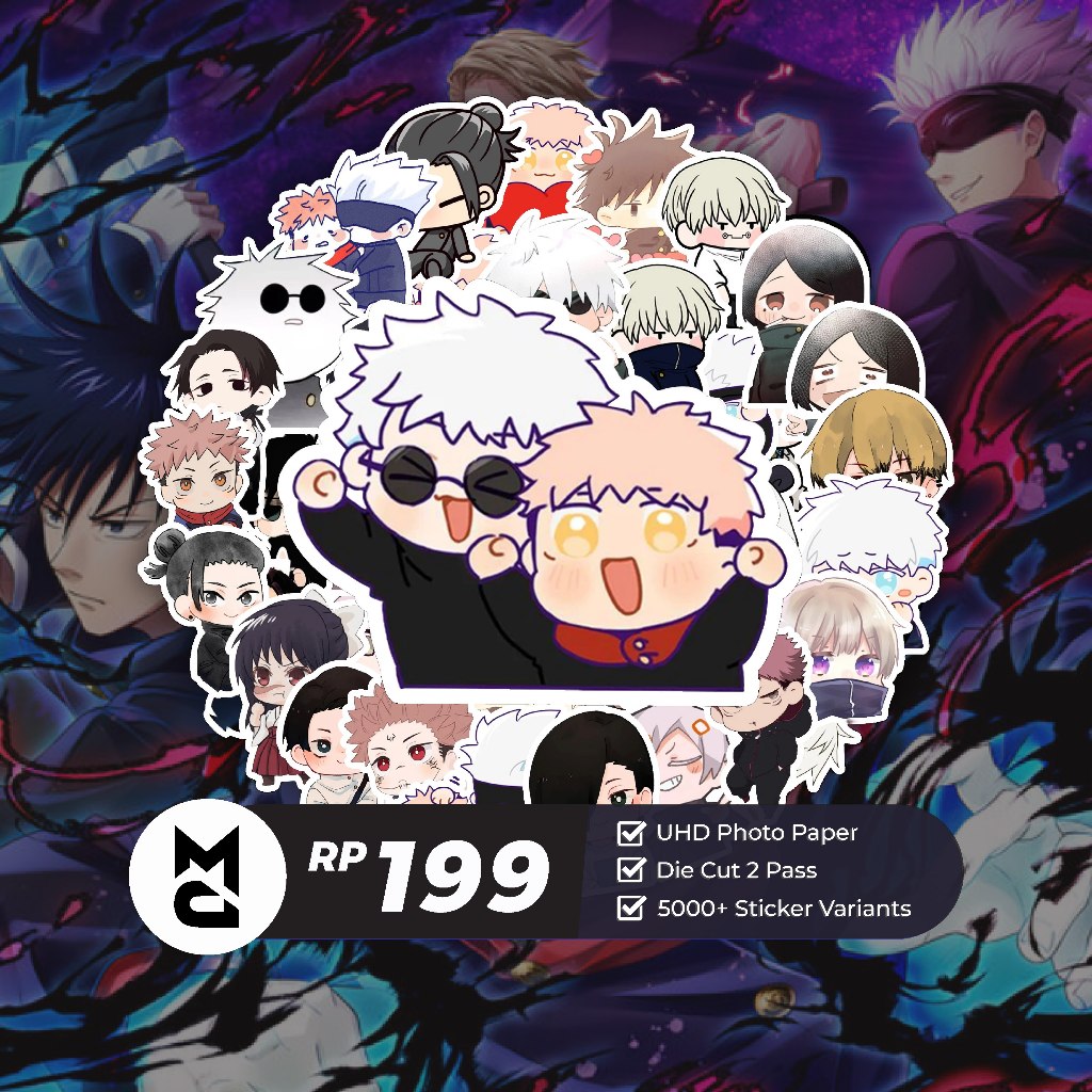 Jual Stiker Sticker Anime JJK Jujutsu Kaisen Chibi #1 | Stiker ...