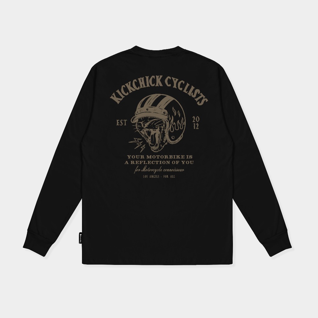 Jual Kickchick Longsleeve Cyclists Black & White | Kaos Pria Lengan ...
