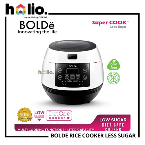 Jual BOLDe Rice Cooker Magic Com Digital Bolde Super Cook Less Sugar ...