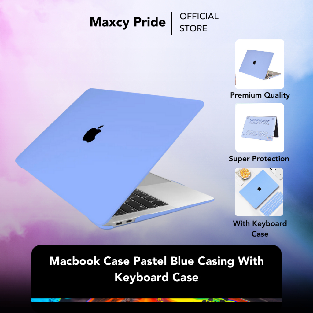 Jual Case Macbook Air M1 Pastel Blue Soft Premium Casing macbook ...
