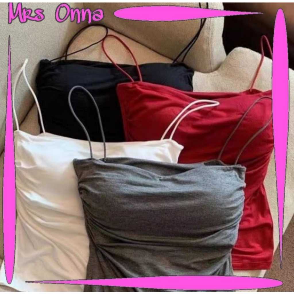 Jual ONNA Bra Tank Top Fashion Polos Tanpa Kawat Pakaian Wanita Model ...