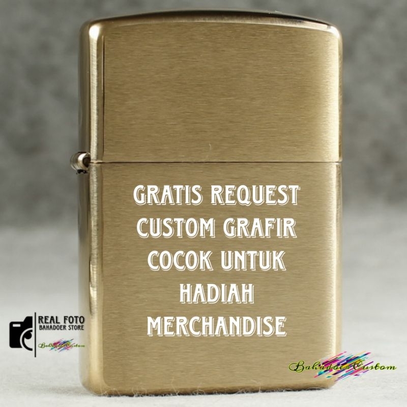 Jual HADIAH SOUVERNIR KOREK API ZIPPO ORIGINAL CUSTOM GRAFIR BISA ...