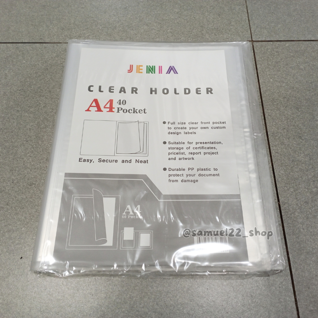 Jual Map Clear Holder Document Keeper Display Book A4 Isi 40 Pocket ...