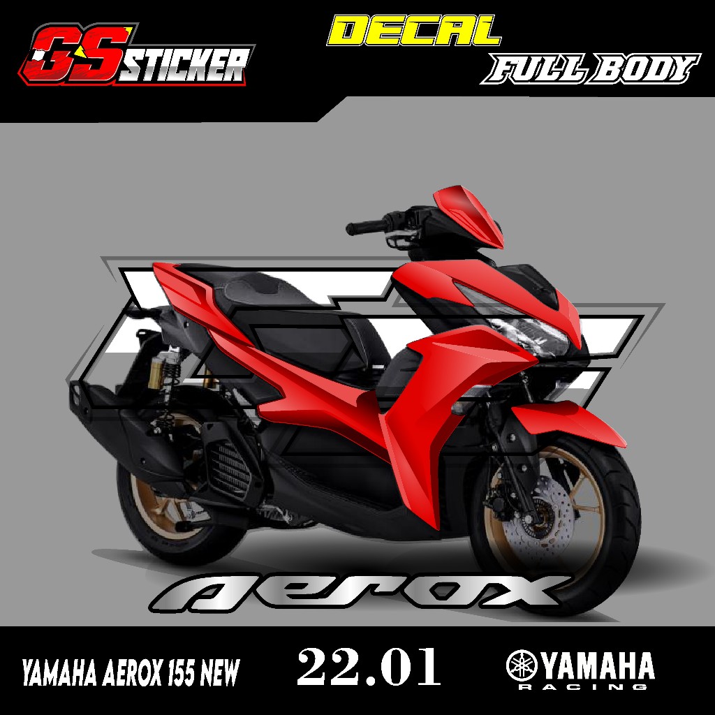 Jual COD Decal terbaru decal sticker Aerox 155 NEW Connected FULL BODY ...